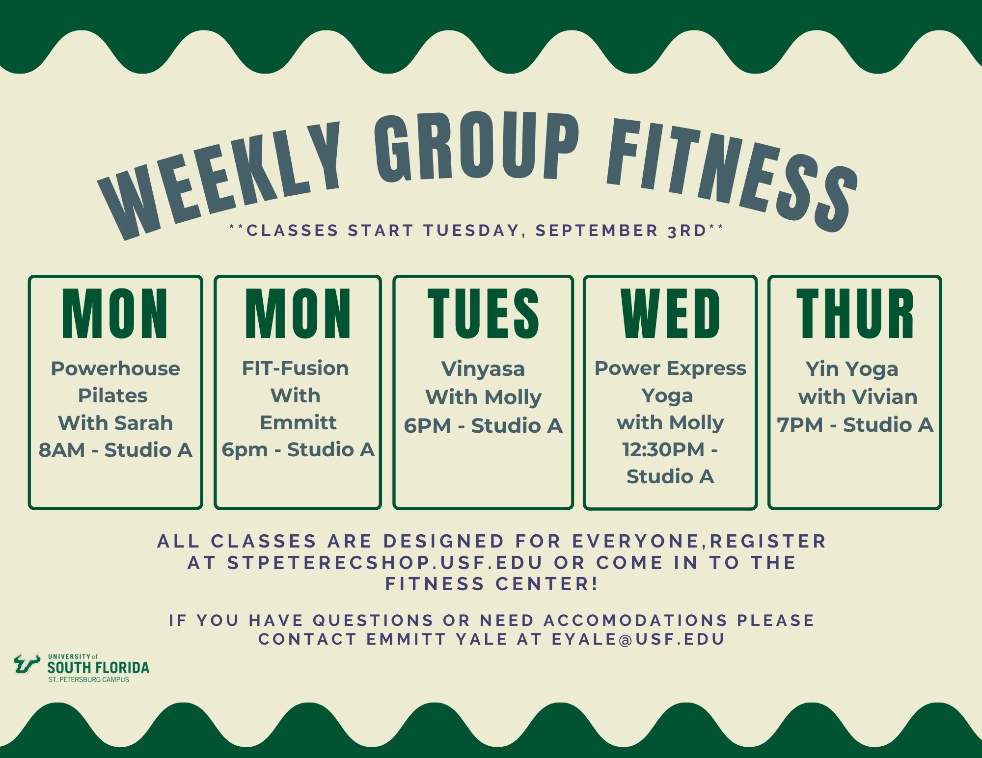 Group Fitness | Fitness | Campus Recreation | USF St. Petersburg Campus