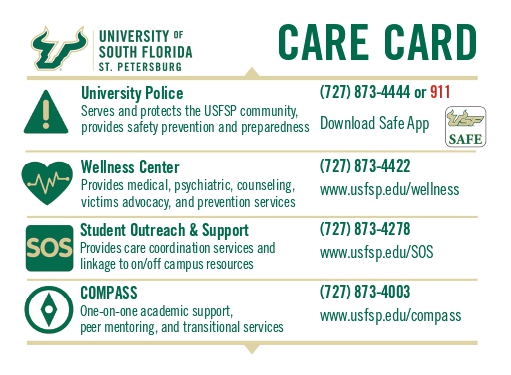 Resources | Student Outreach and Support | USF St. Petersburg Campus