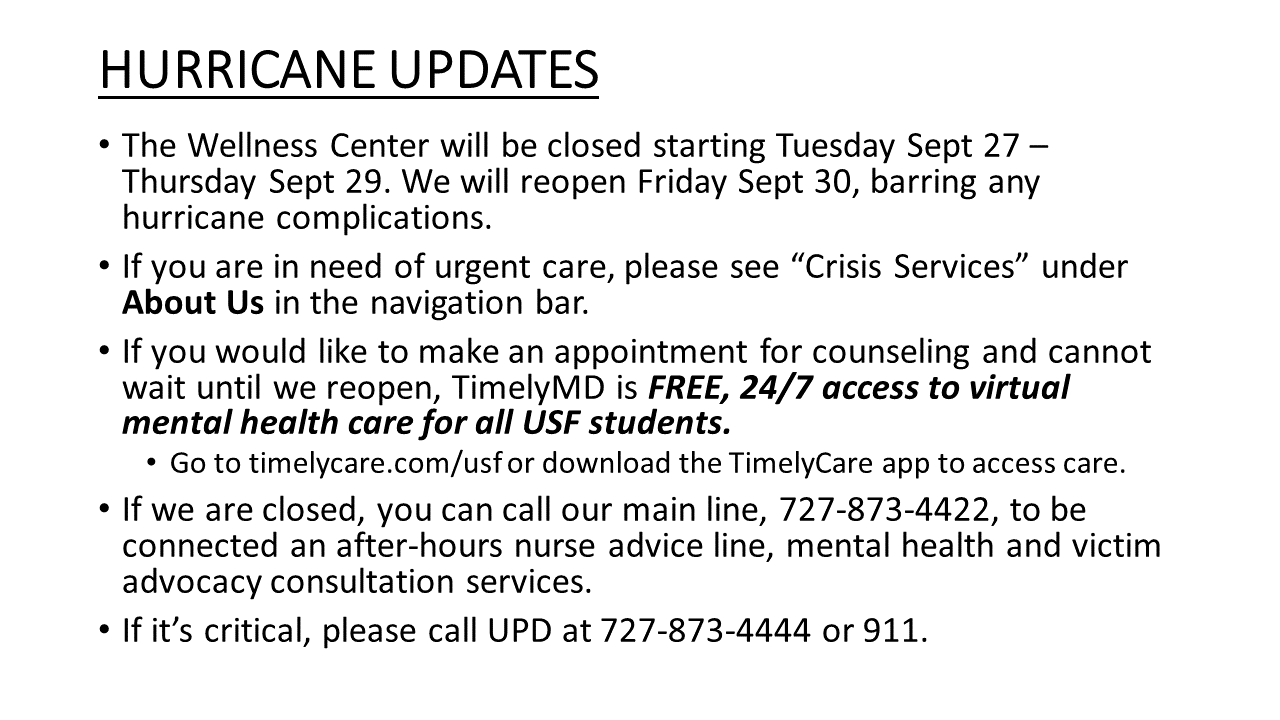 Wellness Center | USF St. Petersburg Campus